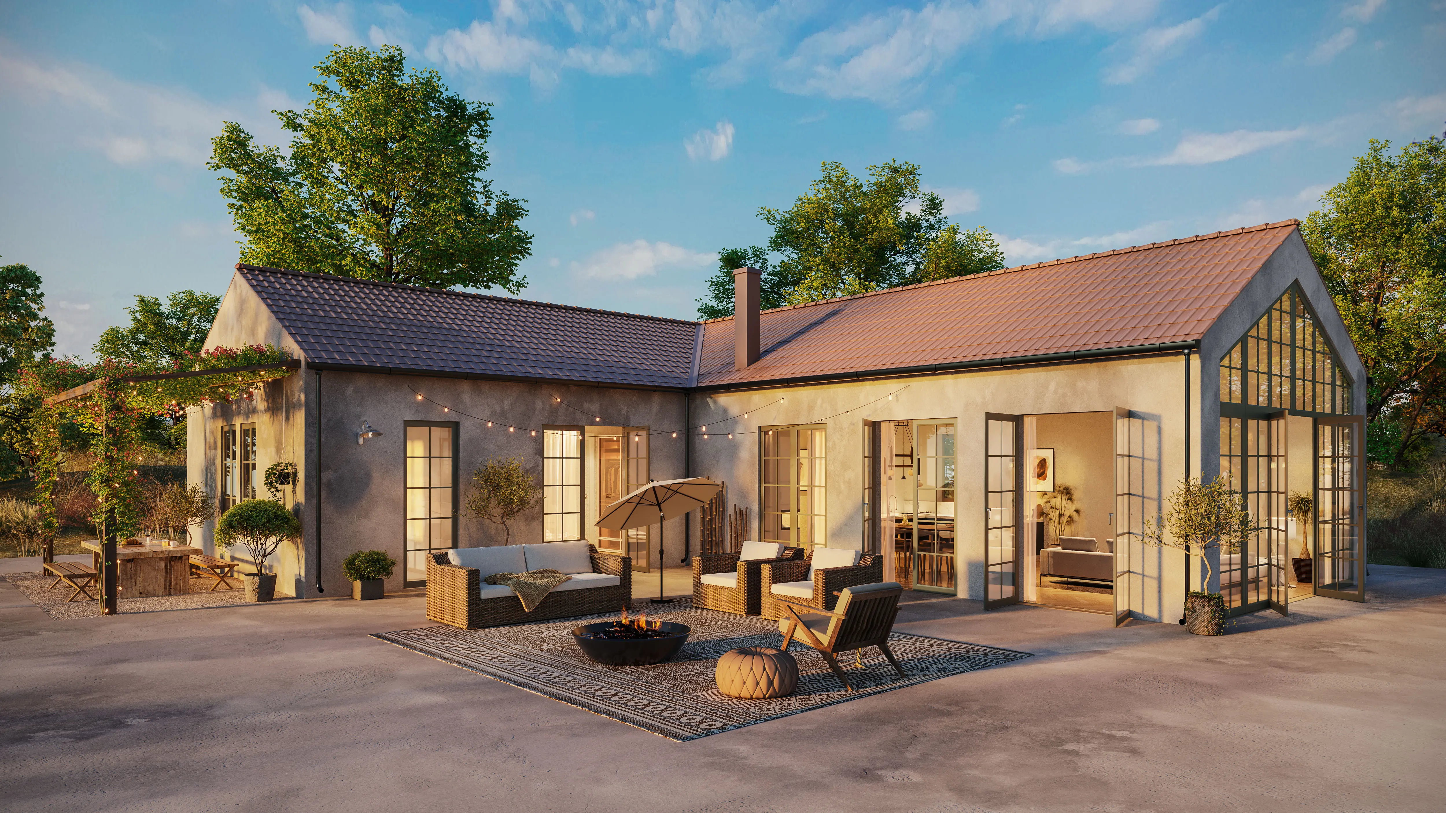 Stenhus: Villa Båstad - Ett hus med en smakfull design som andas lyx!